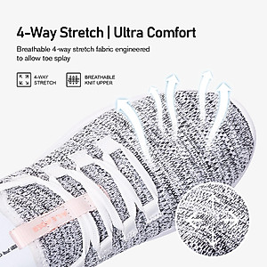 ALEADER Women's Energycloud Slip On Walking Shoes Pure Running Shoes for Gym Workout Treadmill Running Errands White Gray Size 6 US