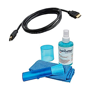 HP EliteDisplay E273 27 Inch FHD (1920 x 1080) LED Backlit IPS Monitor (1FH50A8#ABA) Bundle with HDMI Port, VGA Port, DisplayPort, 6-feet HDMI Cable and LCD Cleaning Kit