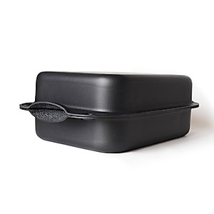 DaTerra Cucina Covered Roaster - With Natural Nonstick Ceramic Coating, Safe For StoveTop and Oven Use