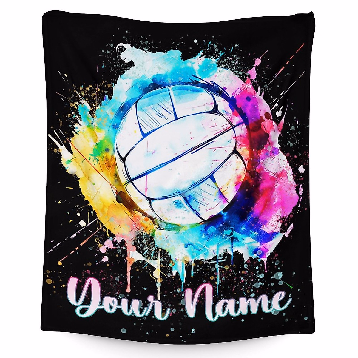 Personalized Volleyball Blanket Gift, Soft & Cozy Throw for Volleyball Fans, Custom Volleyball Blanket for Teen Girls Boys, 40 * 50 Inches Sport Throw Blanket Fuzzy Blankets for Couch Sofa