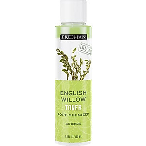 Freeman Exotic Blends Deep Cleansing English Willow Toner, Removes Makeup, Dirt, & Impurities, Clarifying Facial Toner, Pore-Minimizing, Hydrating Skincare Essential, 6.1 fl.oz./180 mL Bottle