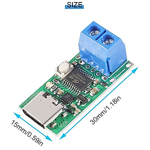 DKARDU 2 pcs Type-C USB-C Fast Charging Trigger Module PD2.0 3.0 to DC Decoy Fast Charge Trigger Poll Detector Module ZY12PDN with Type-C to Type-c Charging Cable