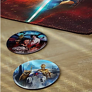 JUMANT Star Wars Coasters - Star Wars Merchandise - Star Wars Desk Accessories - Star Wars Office Supplies - Star Wars Home Decor - Star Wars Cup Holder - Star Wars Office Decor - Star Wars Desk Set