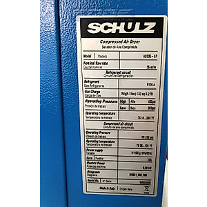 Schulz Refrigerated Air Dryer for Air Compressor, Compressed Air Systems, 35 cfm. Good for 7.5hp & 10hp Compressors (Stand Alone Dryer)