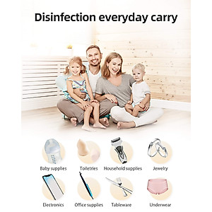 LED Disinfection Bag with 9 Light Bulbs, Large Size Capacity Storage Bag, Easy Operation Cleaner Tool for Cell Phone, Jewelry, Watches, Glasses
