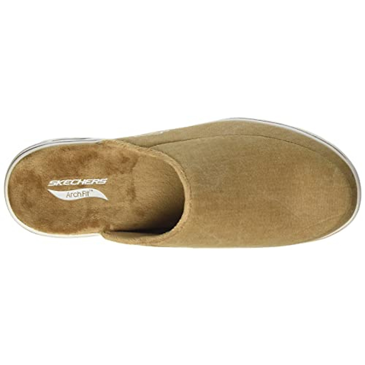 Skechers Men's Gowalk Arch Fit Lounge-Comfy Indoor Outdoor Athletic House Shoe Slippers, Wheat, 8.5