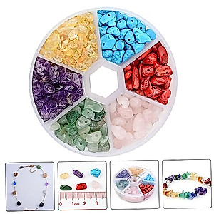 Veemoon 1 Box DIY Accessories Crystal Chips Ear Peircing Kit Mini Chips DIY Jewelry Beads Gemstone Chips DIY Anklet Beads DIY Jewelry Supplies DIY Making Beads Decorative Beads Accessories