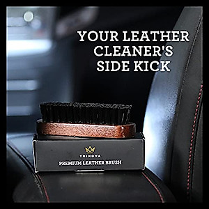 TriNova Leather Care Bundle - Made in USA - Leather Cleaner, Conditioner and Leather Brush Kit