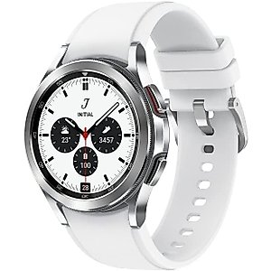 SAMSUNG Galaxy Watch 4 44mm Smartwatch w/Bonus Band (Black), ECG Monitor Tracker for Health, Fitness, Running, Sleep Cycles, GPS Fall Detection & Bluetooth, US Version, Silver