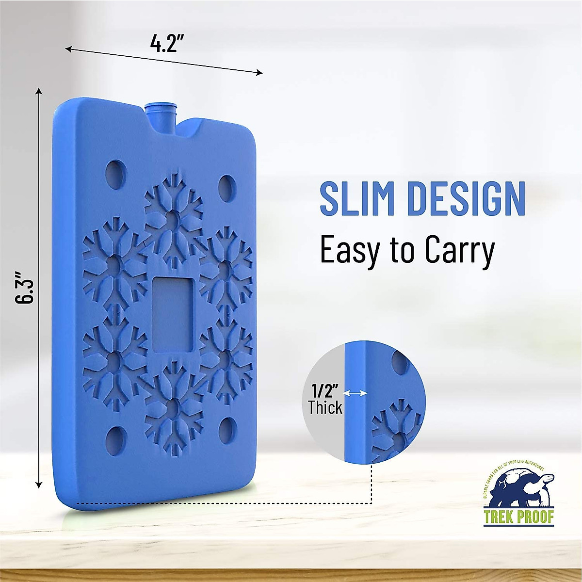 TrekProof Multicolor Reusable Ice Packs for Lunch Bags and Coolers, 10-Pack