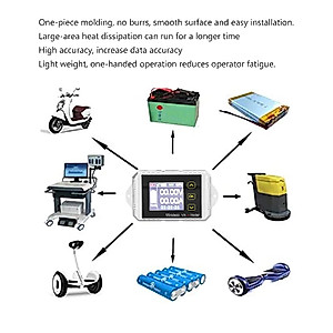 Battery Capacity Tester, VAT‑1300 Coulomb Time Meter DC Voltage Current Meter Amp Meter Gauges DC Multimeter for Voltage Current