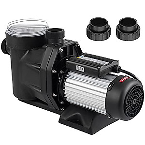 TOPDEEP Pool Pump 2.5 HP Inground, 8800 GPH Self Primming pool pump above ground, 1850W Single Speed Swimming pool pumps with Strainer Basket & 2Pcs Connectors