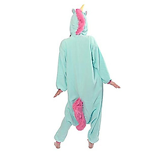 SAZAC Blue Unicorn Kigurumi - Onesie Jumpsuit Halloween Costume (Adults)