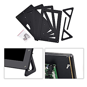 7 Inch Screen Acrylic Shell, 7 Inch Monitor Touch Screen Acrylic Protective Case Shell with Stand Holder for Raspberry Pi 7" Display Screen