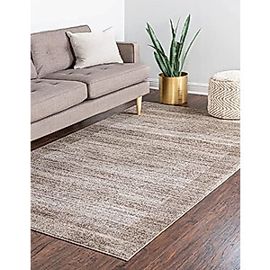 Unique Loom Del Mar Collection Area Rug-Transitional Inspired with Modern Contemporary Design, 10' 0 x 13' 0 Rectangular, Beige/Tan