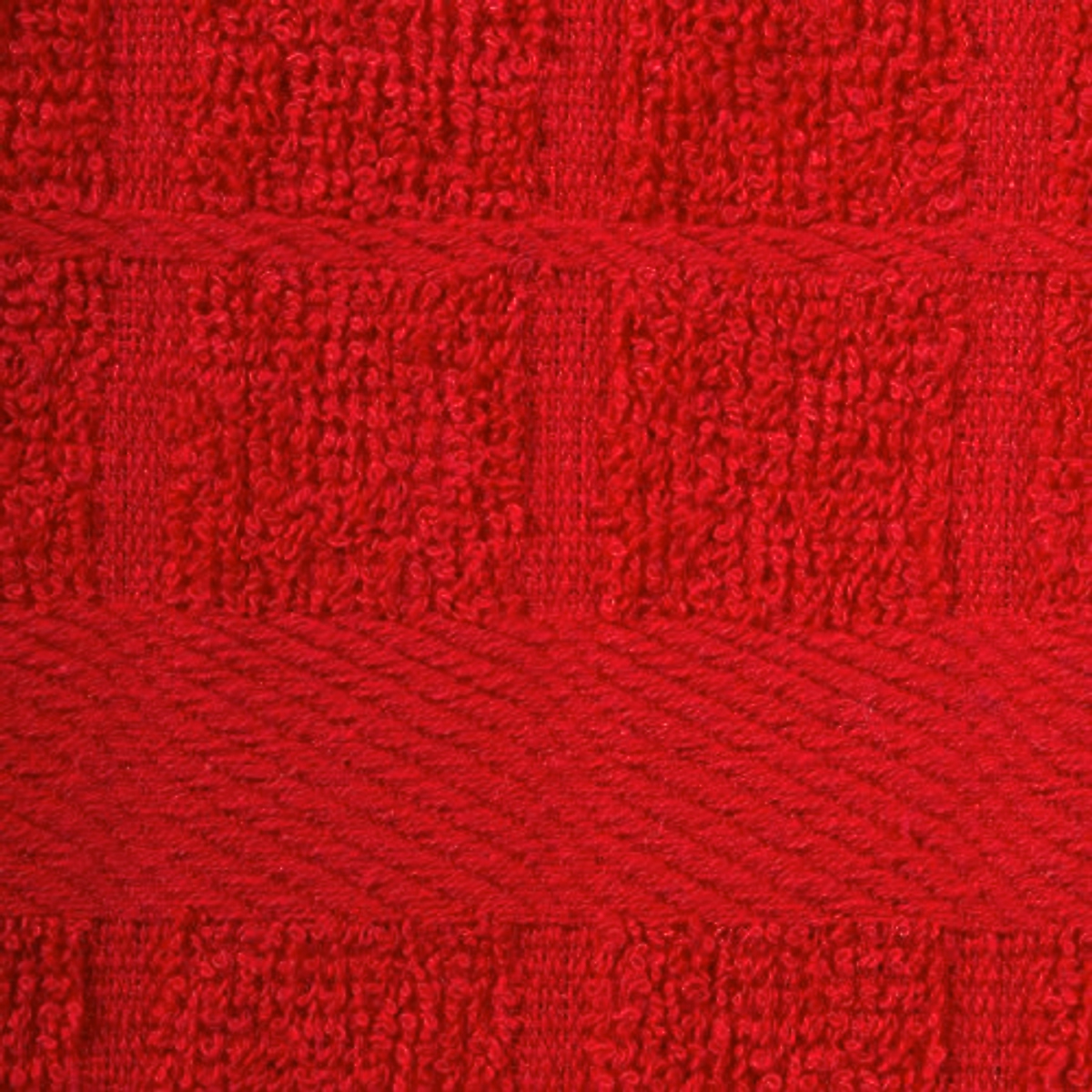 DII Basic Terry Collection Windowpane Dishtowel Set, 16x26, Red Solid, 4 Piece