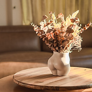 The Peachy Planter Body Vase - White Ceramic Vases for Home Decor, Female Body Vase for Boho Home Decor, Body Vase Female Form for Minimalist Decor, White Ceramic Vase with Drainage Holes