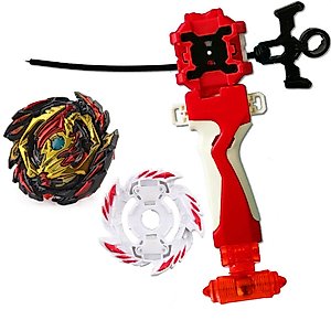 Battling Toys - Gaming Tops Gyro Spinning Brust Toy GT B-145 Starter Venom Diabolos .Vn.Bl Set with LR Launcher & Weight Damper & Grip