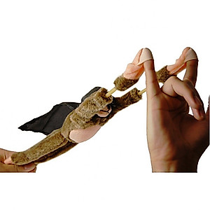 Playmaker Toys Flingshot Flying Monkey Plush Toy, Brown