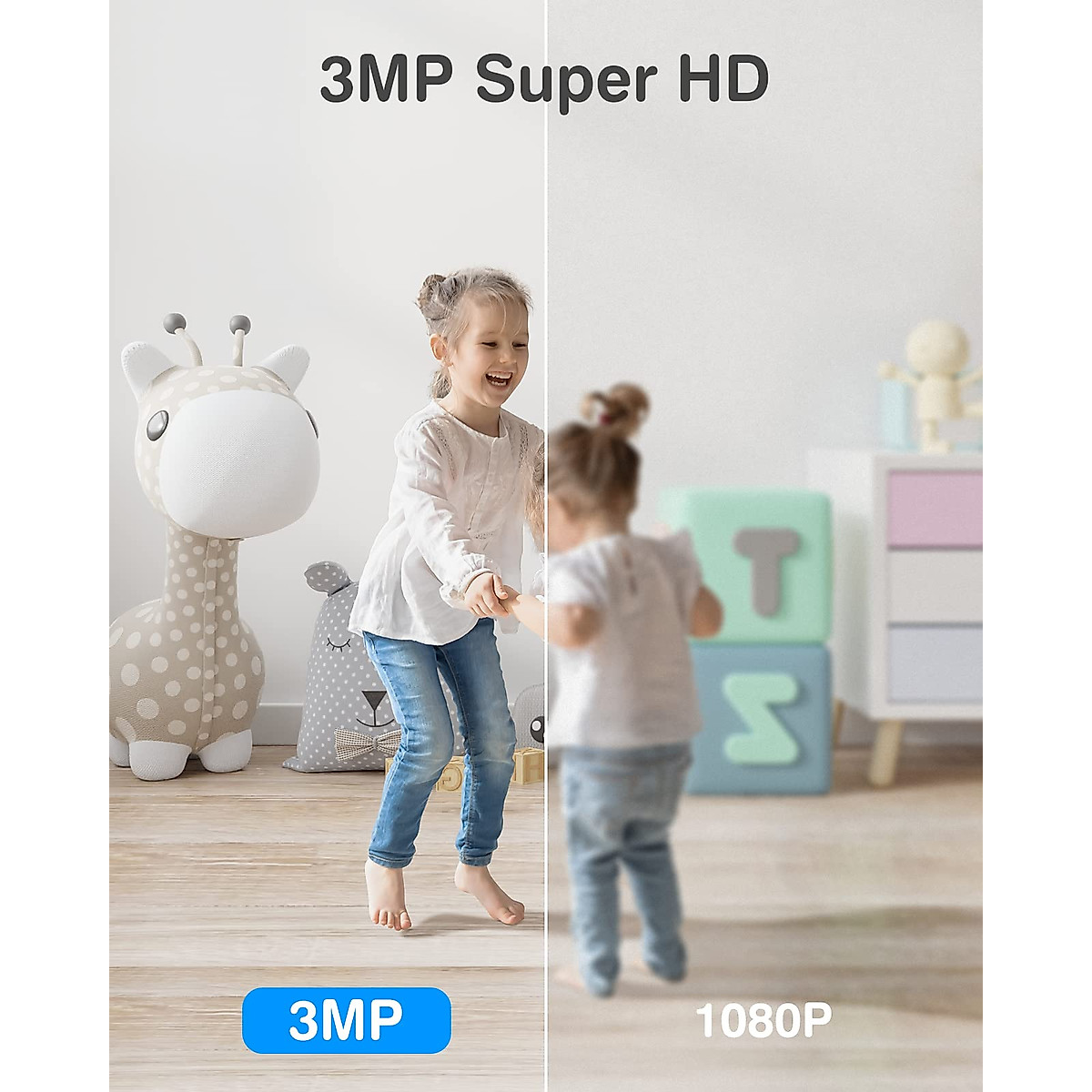 ANNKE Crater 2-2K WiFi Pan Tilt Smart Security Camera, Upgraded 3MP Baby/Pet Monitor, Indoor Camera 360-degree with Two-Way Audio, Human Motion Detection, Cloud & SD Card Storage, Works with Alexa