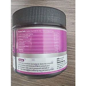 Calming Hemp Chews for Dogs 150PCs Dog Calming Treats and Bites with Hemp Oil - Anxiety and Stress Relief for Dogs Puppy Melatonin Sleep Aid Calm Dog, Noise, Thunder, Barking, Separation, Chewing