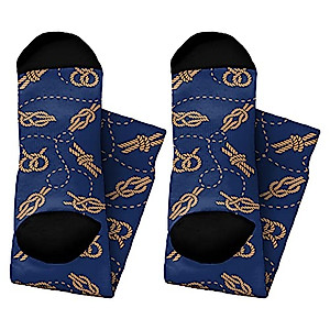 ThisWear Sailing Gifts For Women Life Is Full Of Tough Choices Sailing Knots 1-Pair Novelty Crew Socks