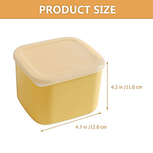 Luxshiny 2pcs Cheese Slice Holder Cheese Keeper Box Reusable Butter Box Plastic Cheese Storage Containers Airtight Fresh Keep Cheese Case with Lids for Home Kitchen Fridge