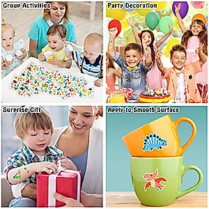 Partywind 350 Styles Glow Dinosaur Party Favors for Kids, 30 Sheets Luminous Dinosaur Temporary Tattoos for Boys Birthday Party Supplies, Toddler Gifts Goodie Bag Stuffers for Dino Party Decorations