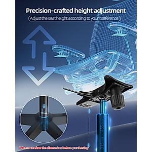 MASTERY MART Office Chair Gas Lift Cylinder Replacement, 6'' Travel Length, Hydraulic Pneumatic Shock Piston, Heavy Duty 450 LBs/204 KGs, Universal Size Fits Most Office Chair, Class 4 (Matte Black)