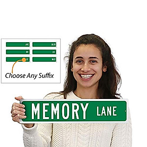 Customize Your Own Green Street Sign by SmartSign | 18" x 4" Aluminum