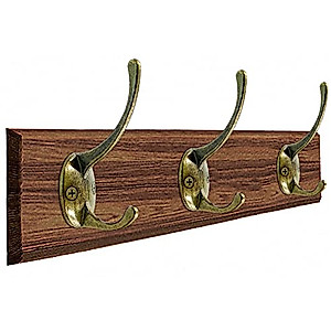 11 Pack Dual Wall Hooks Heavy Duty Made of Metal Wall Mounted with 22 Screws Hooks Fits for Coat,Bag,Towel,Hat,Key,Robes,Retro (Antique Brass, 11PCS)