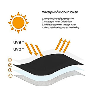 Outdoor Cushion Storage Bag, Black Heavy Duty Waterproof Outdoor Cushion Cover for Garden Furniture Cushions, Christmas Trees Storage Bag