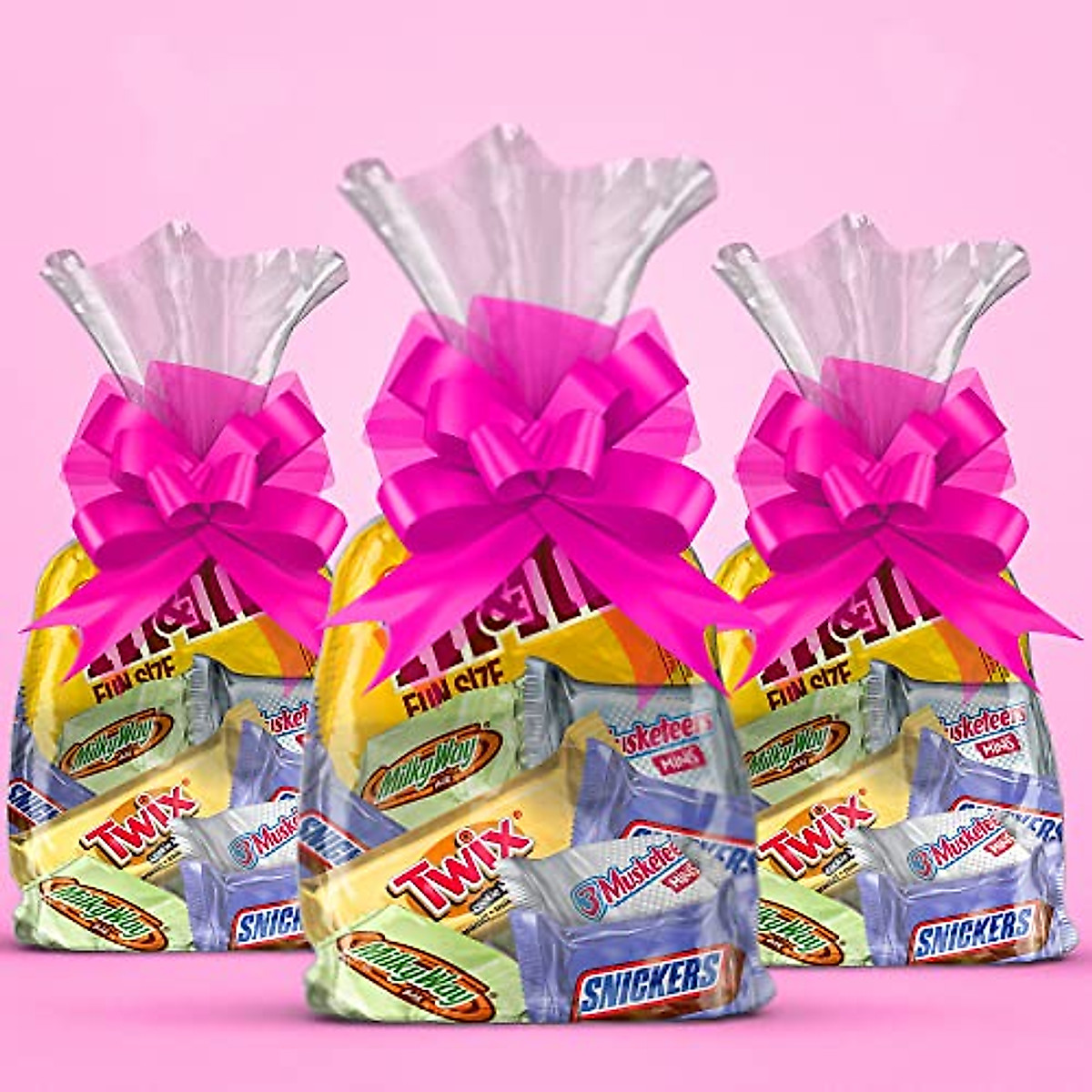 M&M'S PEANUT, SNICKERS, TWIX, MILKY WAY & 3 MUSKETEERS & Easter Chocolate Candy Spring Assortment, 31.3 oz, 100-Piece Bag