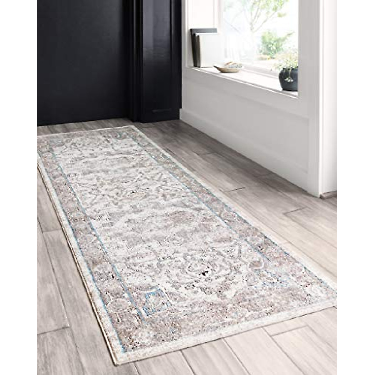 Loloi Dante DN-05 Ivory Transitional Area Rug 7'-10" x 10'-6" Ivory/Stone