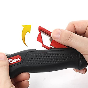 Hyper Tough QUICK-CHANGE RETRACTABLE UTILITY KNIFE + 3-BLADES Aluminum Body