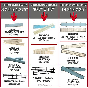 Fujsitu General UTR-FC03-2 & UTR-FC03-3 Filters (2pk) Part No. K9316474017