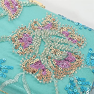 MXIAOXIA Vintage Style Sequined Day Clutch Beading Flower Evening Bags Party Bridal Female Handbags