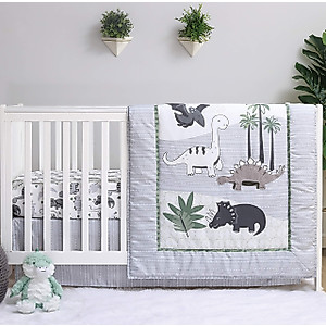 The Peanutshell Dinosaur Crib Bedding Sets for Boys - 3 Pieces