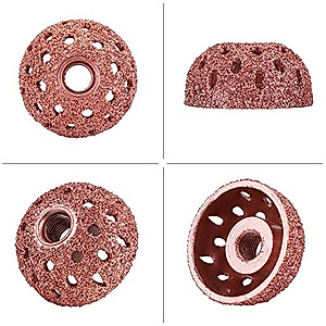 Tire Buffing Wheel, Acouto 38mm 70 Grid Tire Buffer Wheel Abrasiveness Coarse Buffing Wheel with Linking Rod Tire Patching Buffer Tool Tire Repair Patch Tools