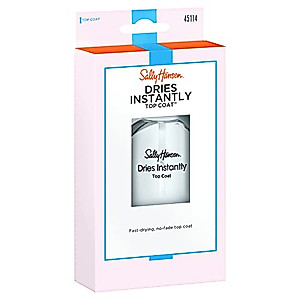 Sally Hansen Dries Instantly Top Coat Nail Polish for Women, No Fade, 0.45 Fl Oz, Fast Drying Nail Color Protection, Resists Smudging, Chipping, and Fading