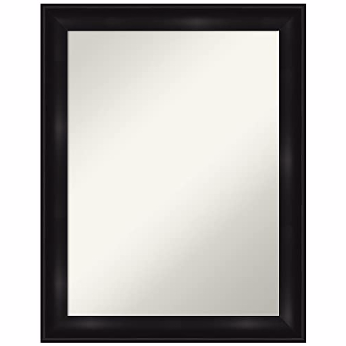 Amanti Art Bathroom Mirror, Grand Black Narrow Wall Mirror for use as Bathroom Vanity Mirror Over Sink (28 x 22 in.) Non-Beveled Mirror, Black Mirror, Casual Mirror from WI, USA