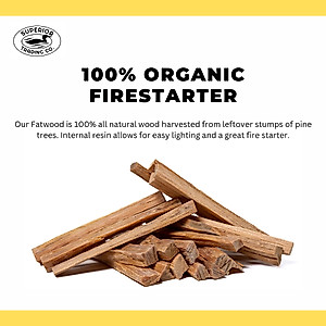 Fatwood Fire Starter Sticks 10 lb - All Natural & Organic for Fire Pit, Pizza Oven, Solo Stove - Easy Start Kindling for Wood Stoves & Camping. Start a Fire with just 2 Sticks
