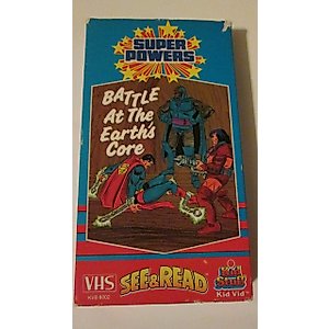 DC Comics Super Powers Battle at the Earth's Core {VHS Video} Kid Stuff See & Read (1985)