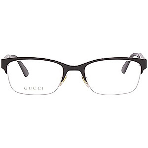 Gucci GG 0828O 001 Black Metal Semi-Rimless Eyeglasses 54mm