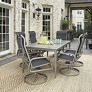 Homestyles Captiva Gray Outdoor Swivel Rocking Chair