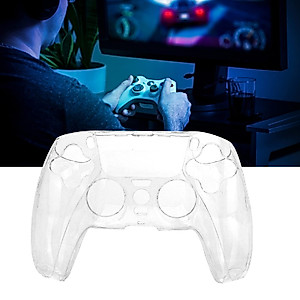 Gamepad Case for PS5 Controller, Clear Controller Skin Anti-Slip Silicone Rubber Cover for PS5, Gamepad Handle Grip for PS5 Controller
