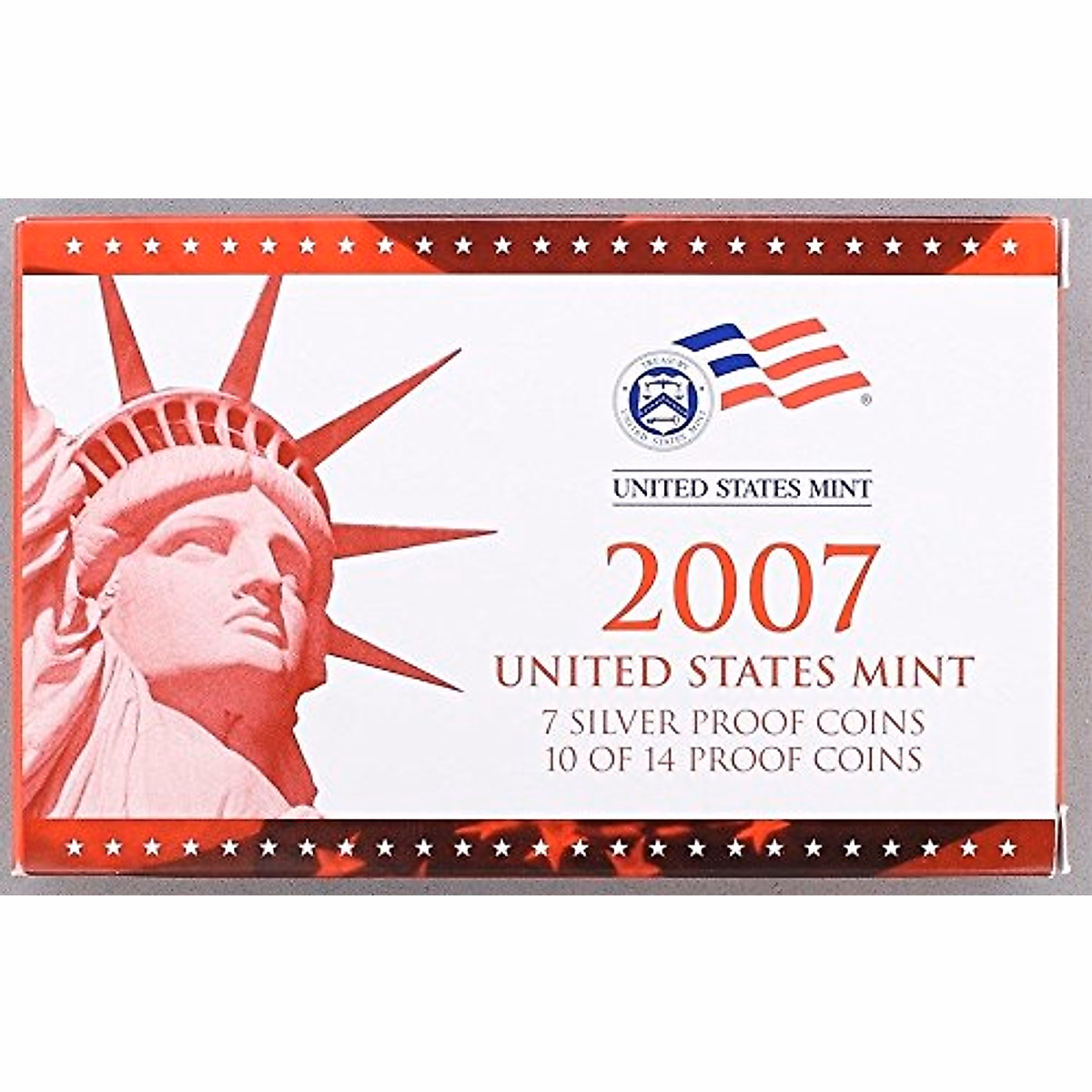 2007 S U.S. Mint 14-coin Silver Proof Set - OGP box & COA Proof