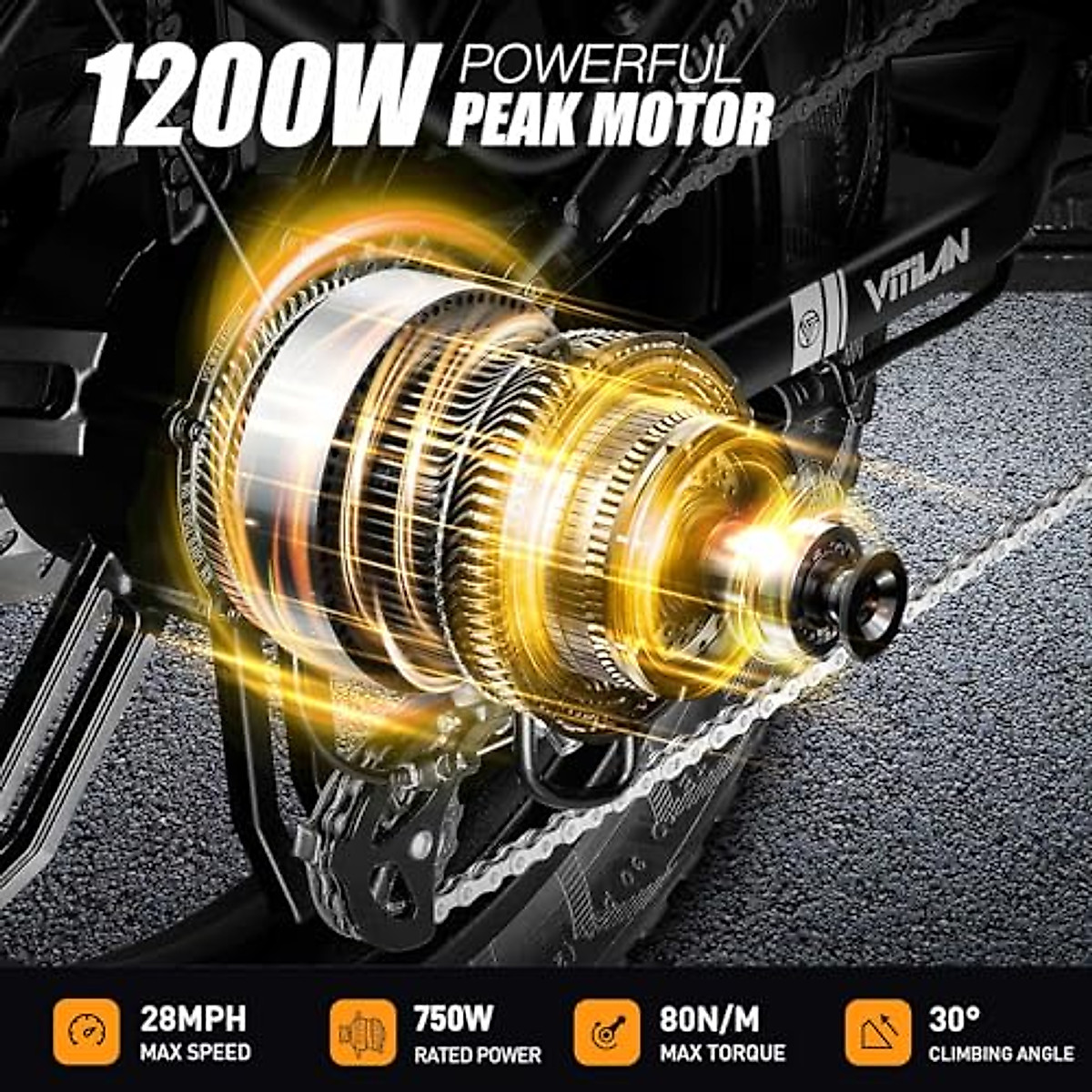 VITILAN i7 Pro Electric Bike Adults Folding 750W BAFANG Motor Fat Tire Ebike Removable 16AH Lg Cell Battery Full Suspension Electric Bicycle Shimano 8-Speed