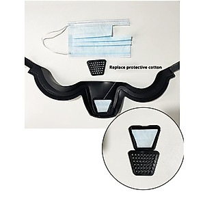 Banxian Super Protective Face Shield,Anti Fog Mask,Adult Clear Face Shield,Plastic Face Mask （Black）