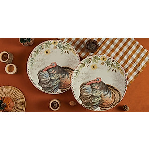 Bico Blessing Season 11 inch Dinner Plates, Set of 4, for Pasta, Salad, Maincourse, Microwave & Dishwasher Safe